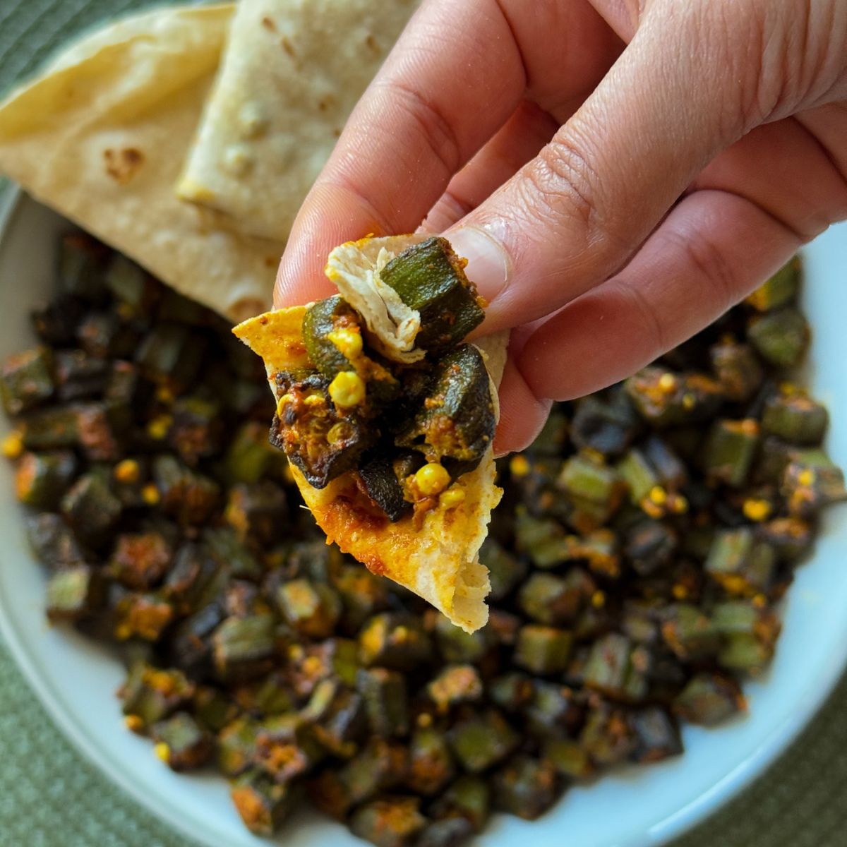 Bhinda nu Shaak (Stir-Fried Okra Indian Style) - spicepiration